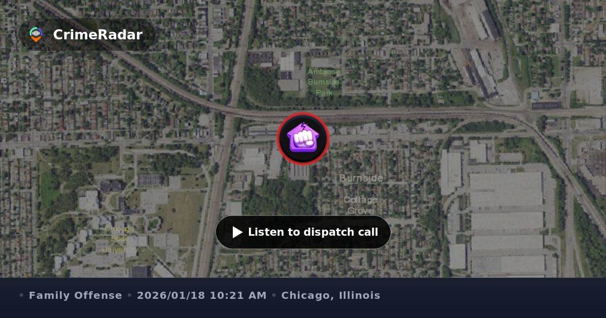 Possible domestic disturbance near South Ingleside Ave, Chicago IL ...