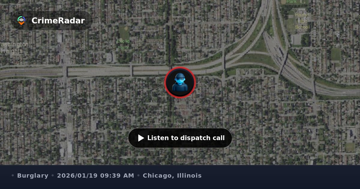 Alarm triggers possible burglary near West 102nd Pl, Chicago IL ...