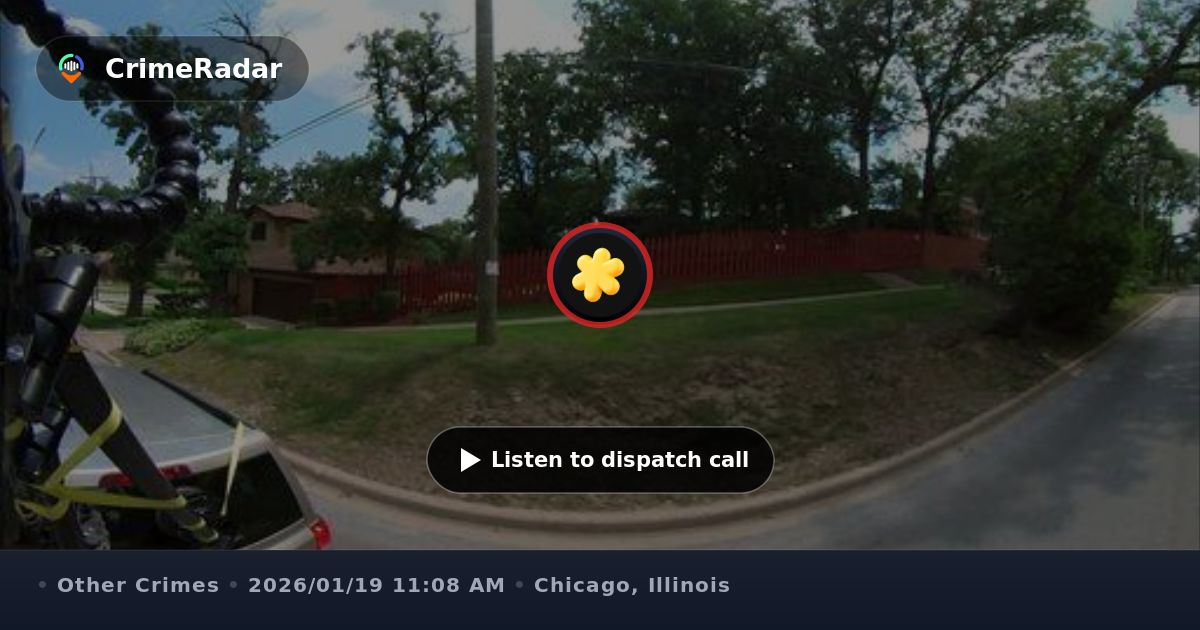 Officers request impound form near Longwood Dr, Chicago IL | CrimeRadar