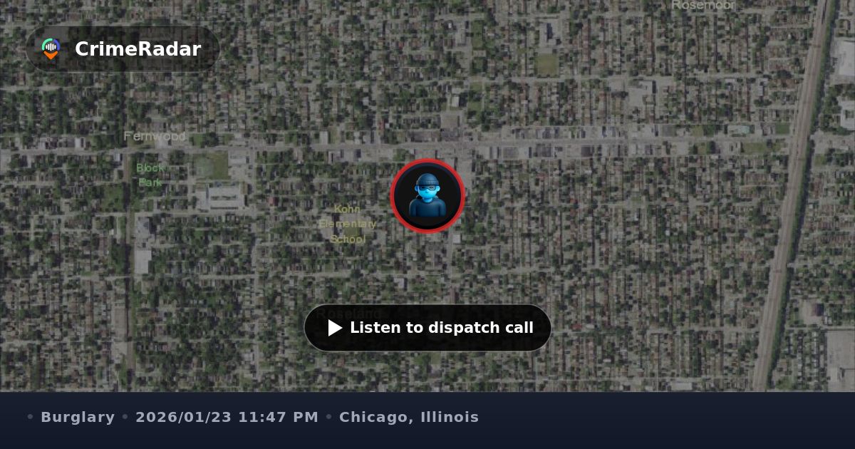 Possible break-in alarm near South Prairie Ave, Chicago IL | CrimeRadar