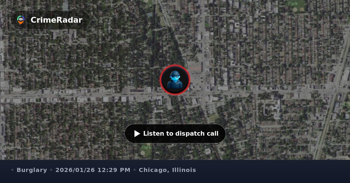 Possible burglary alarm near South Prospect Ave, Chicago IL | CrimeRadar