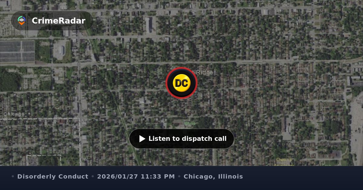 Officers respond to loud music near South Stewart Ave, Chicago IL ...