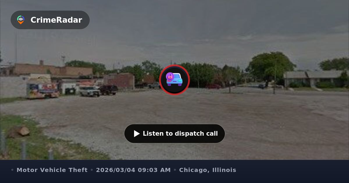 Motor vehicle theft prevention patrol in area, Chicago IL | CrimeRadar