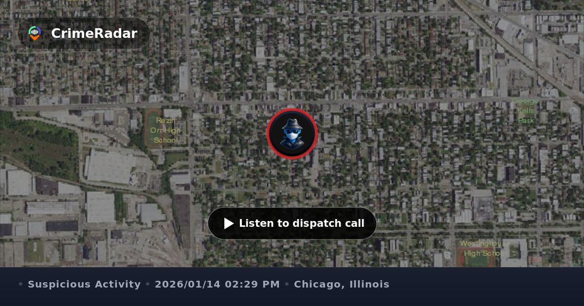 Officers inspect suspicious vehicle near Monticello Ave, Chicago IL ...