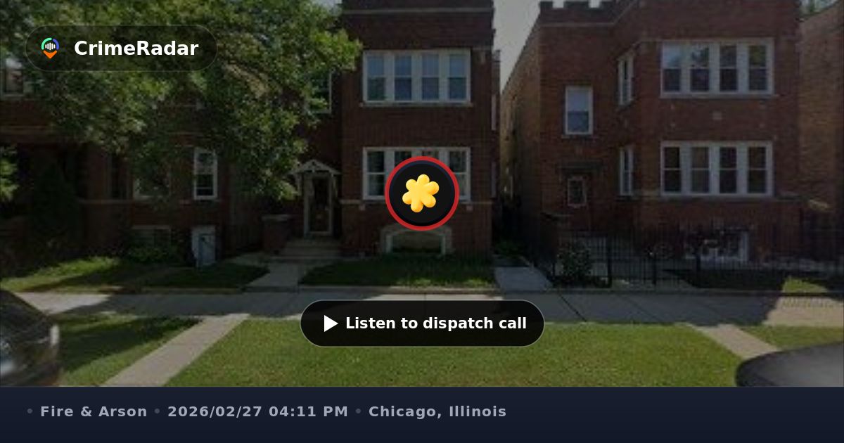 Burn injury at residential fire on Avers Avenue, Chicago IL | CrimeRadar