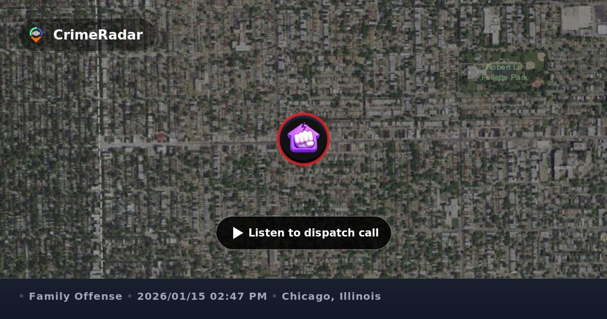 Possible family dispute near North Parkside Ave, Chicago IL | CrimeRadar