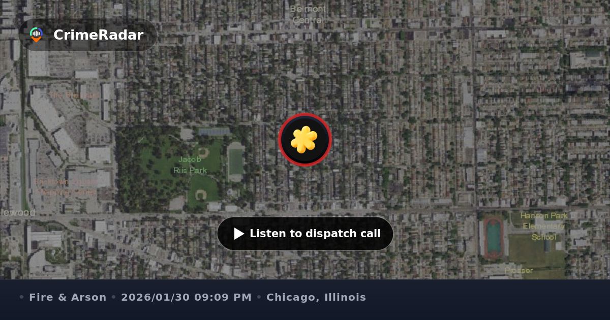 Garage fire reported near North Mason Avenue, Chicago IL | CrimeRadar