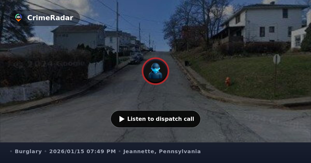 False burglar alarm on Scott Avenue, Jeannette PA | CrimeRadar