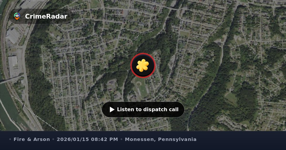 Utility company takes over fire scene on Reeves Ave, Monessen PA ...