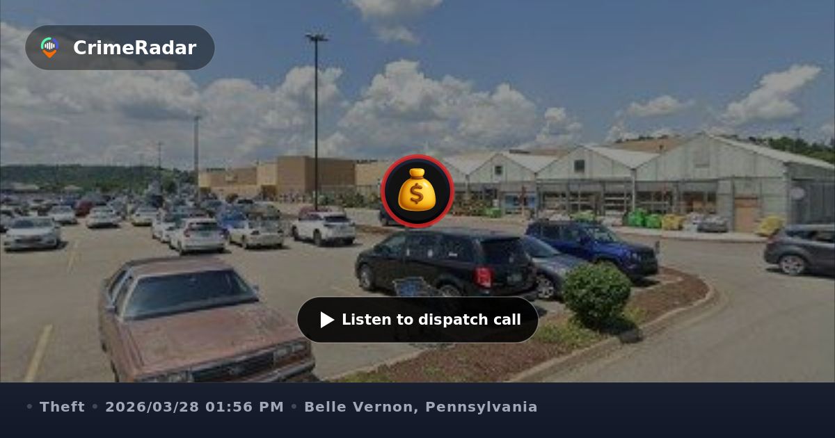 Retail theft suspect detained at Walmart, Belle Vernon PA | CrimeRadar