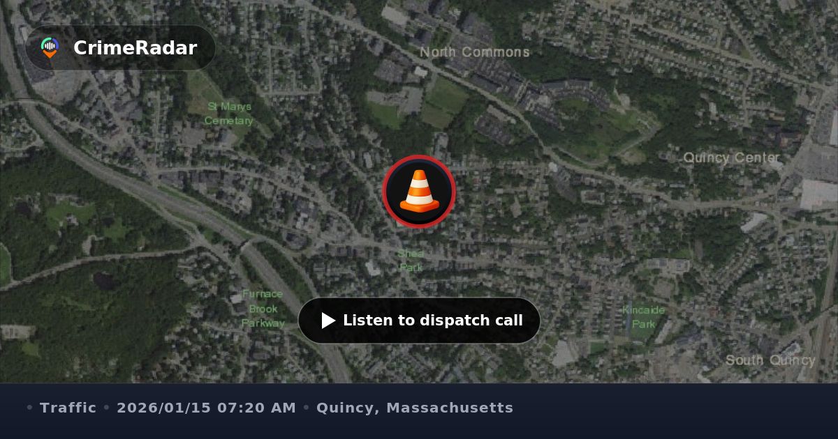Apparent multi-car accident near Copeland St, Quincy MA | CrimeRadar