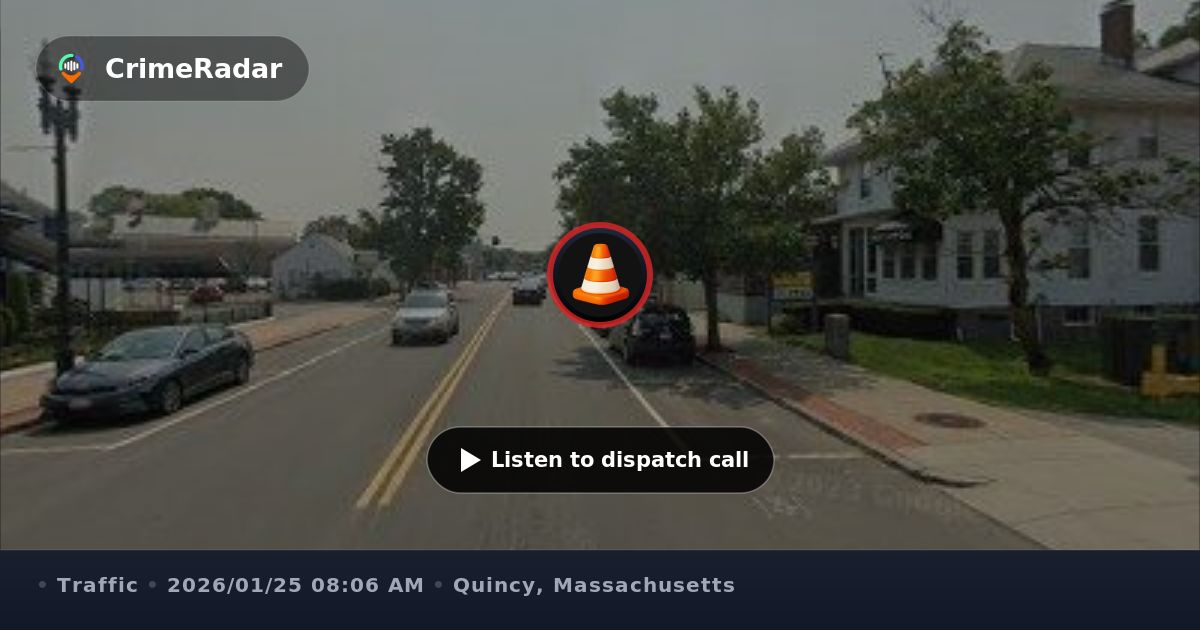 Possible traffic incident near Winter Pond Bridge, Quincy MA | CrimeRadar