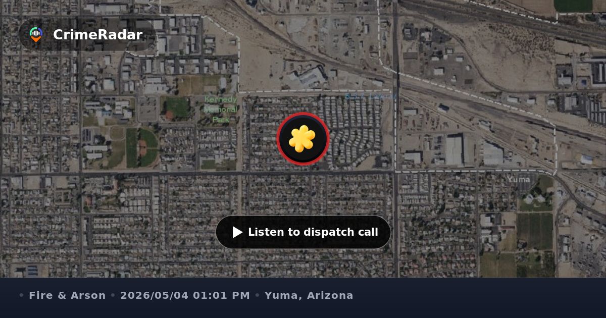 Brush fire reported on southbound Highway 85, Yuma AZ | CrimeRadar