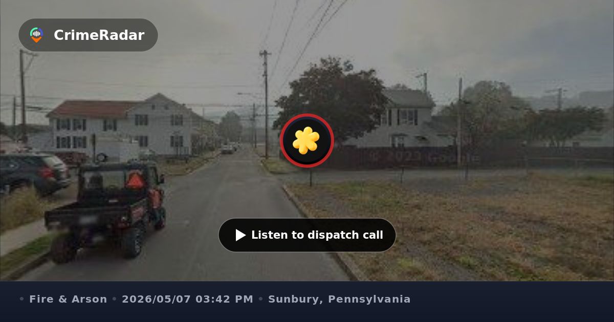 House fire on South Court Street in Sunbury, Sunbury PA | CrimeRadar