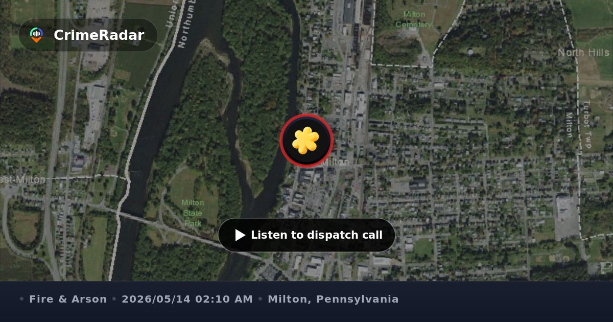 False fire alarm on Center Street in Milton, Milton PA | CrimeRadar