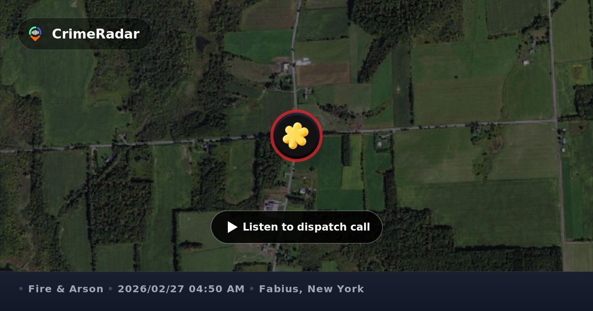 Possible barn fire reported in Delphi Falls, Fabius NY | CrimeRadar