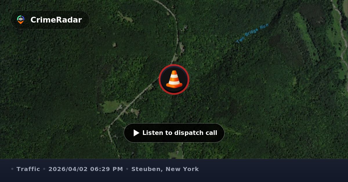 Pickup truck crashes into ditch on Bush Hill Road, Steuben County NY ...
