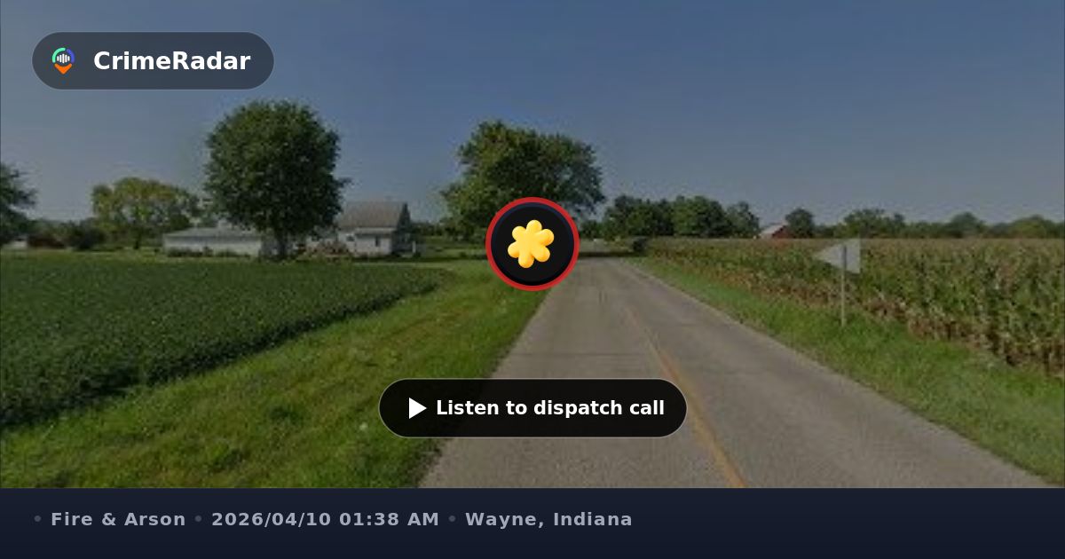 Brush fire reported on Milton Road near US 40, Wayne County IN | CrimeRadar