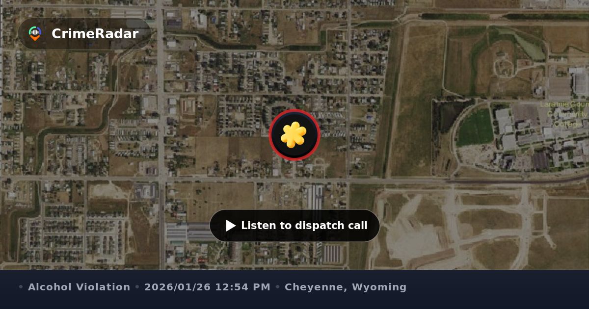 Officers check on possibly impaired man near College Dr, Cheyenne WY ...