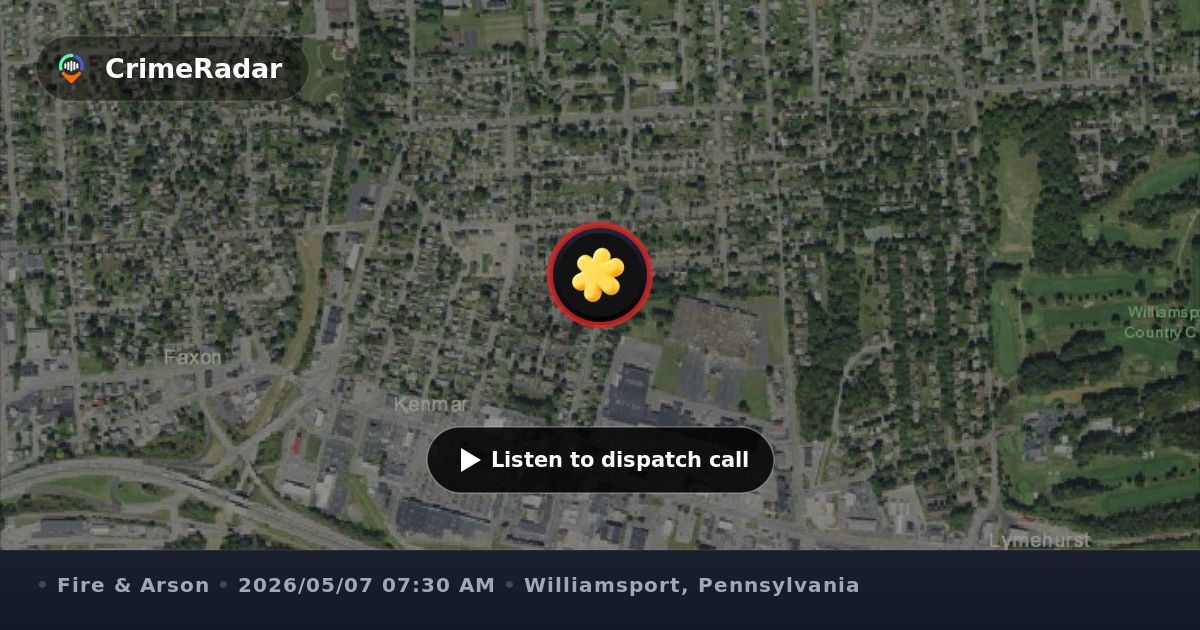 Fire alarm near East 3rd Street in Williamsport, Williamsport PA ...