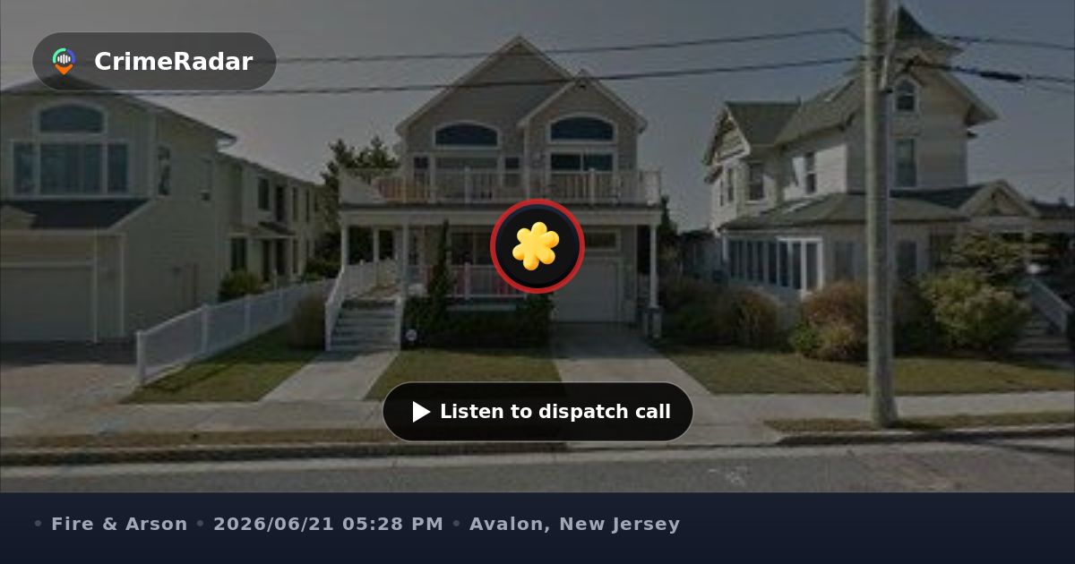 Garage fire at three-story home in Avalon, Avalon NJ | CrimeRadar