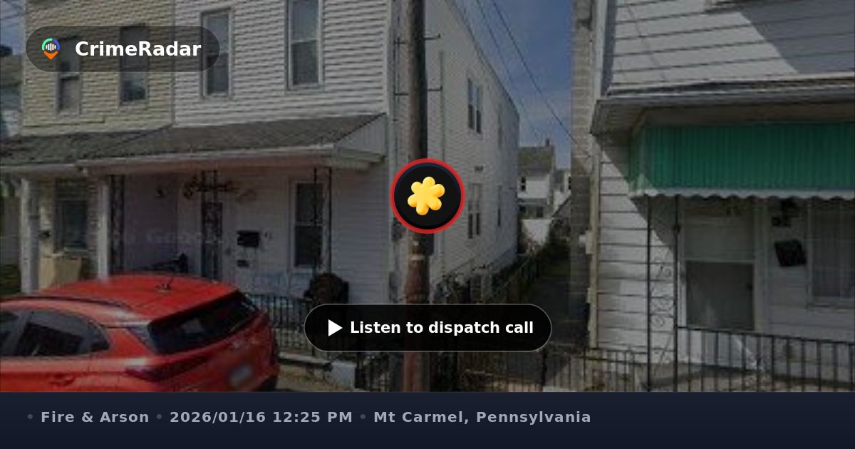 Working house fire near South Grape St in Mt Carmel, Mt Carmel PA ...