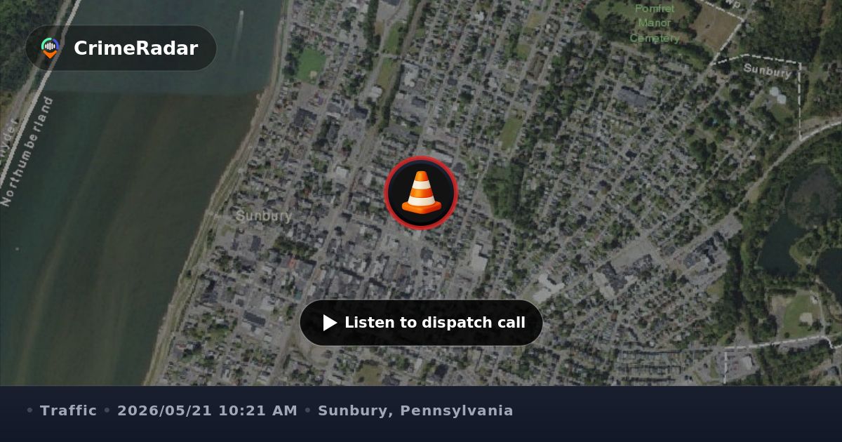 Debris removal after crash on Market Street, Sunbury PA | CrimeRadar