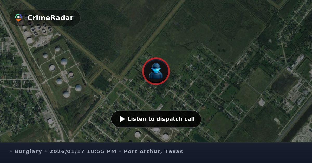 Alarm triggered at Senior Center on Ninth Avenue, Port Arthur TX ...