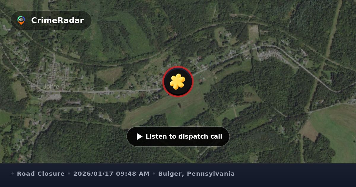 Utility pole collapse causes road closure near Phyllis Rd, Bulger PA ...