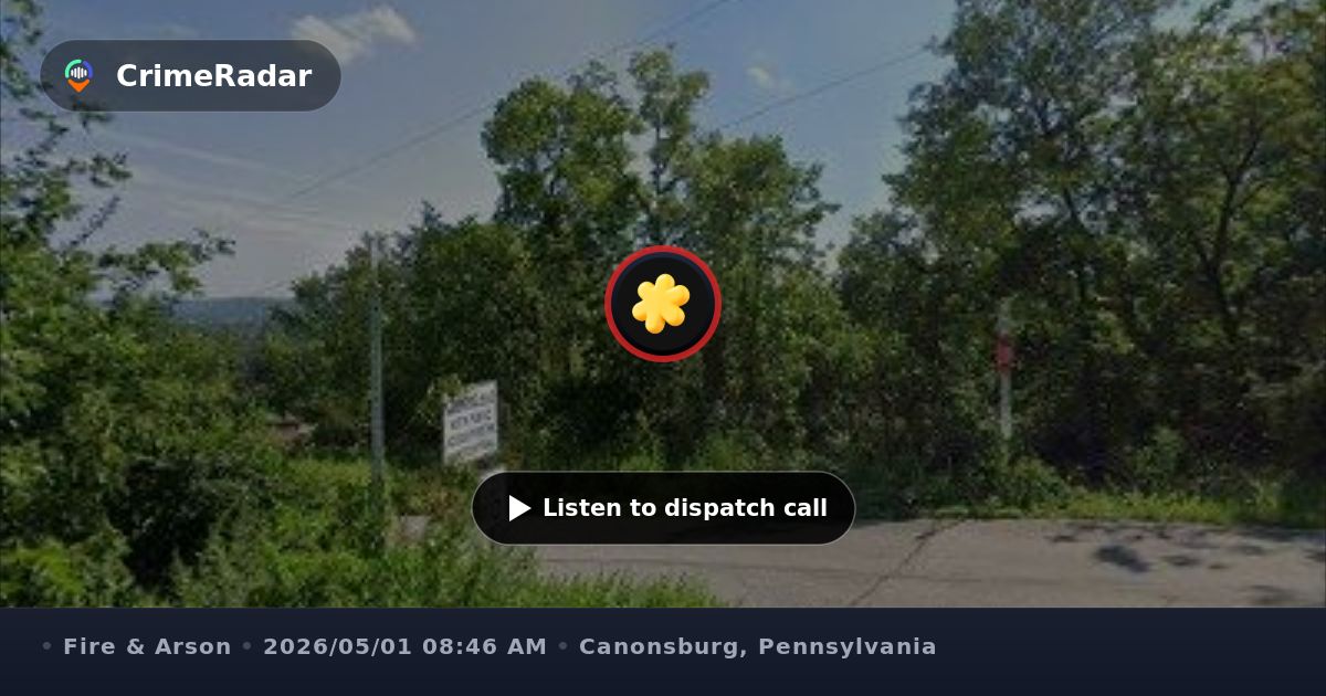 Garbage truck fire on Linwood Road, Canonsburg PA | CrimeRadar