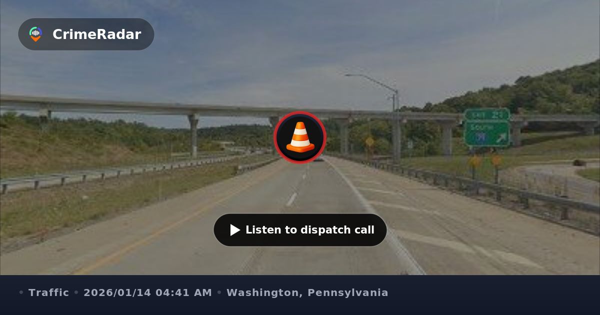 Single-vehicle crash on I-70 near south junction, Washington County PA ...