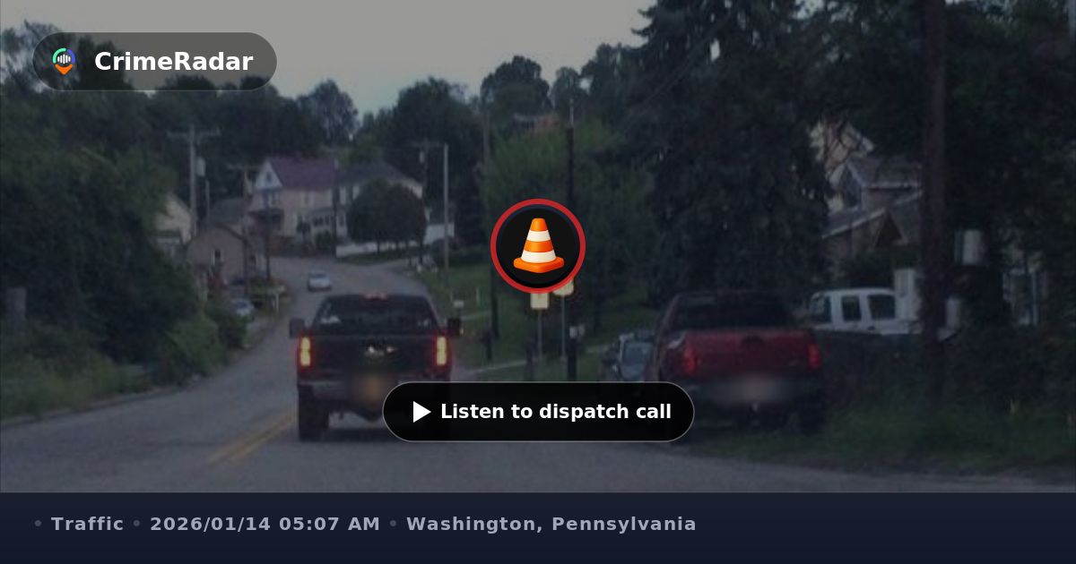 Two‑vehicle crash near Weavertown, Washington County PA | CrimeRadar