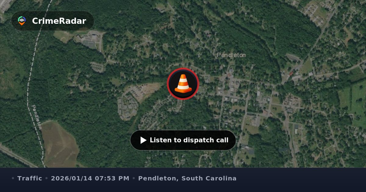 Car crash near South Mechanic St and Liberty Hall Dr, Pendleton SC ...