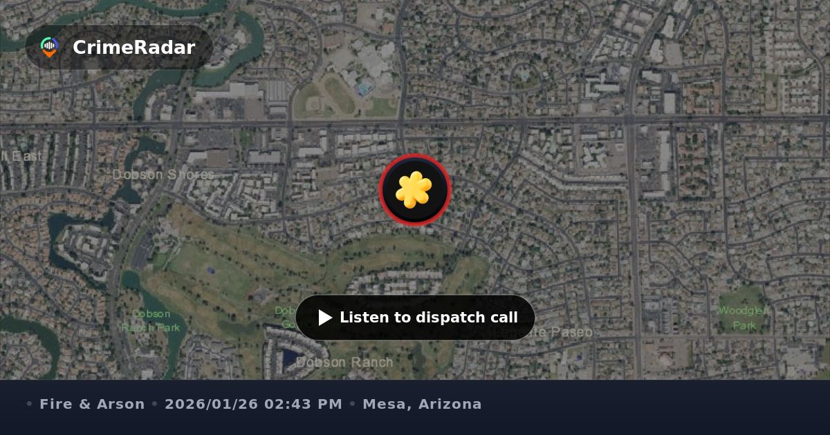 Officers assigned to monitor fire scene near Pennington, Mesa AZ ...