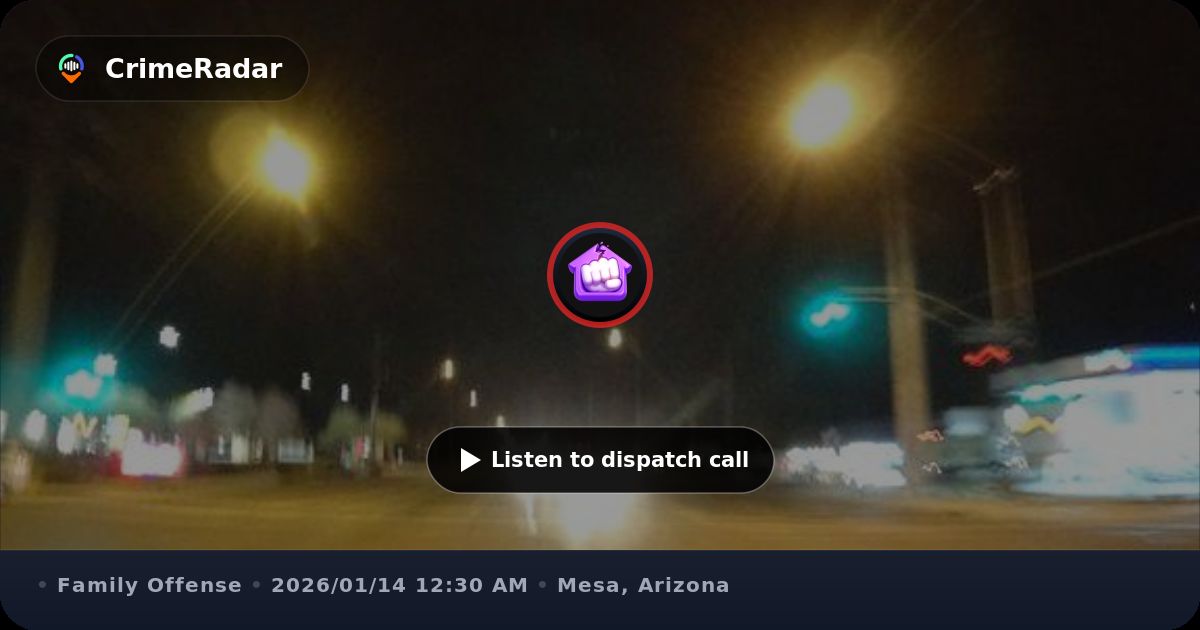 Family dispute reported near University and Stapley, Mesa AZ | CrimeRadar