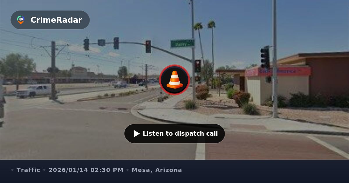 Apparent traffic crash near Stapley and Main, Mesa AZ | CrimeRadar