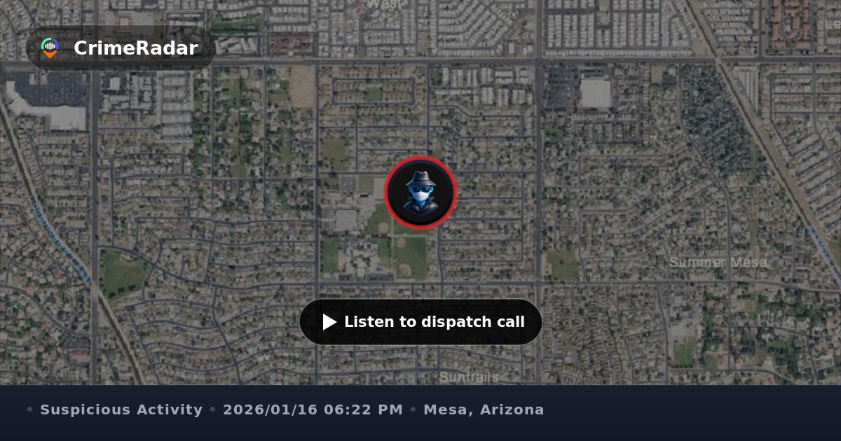 Deputies observe possible trespass near Delta Ave, Mesa AZ | CrimeRadar