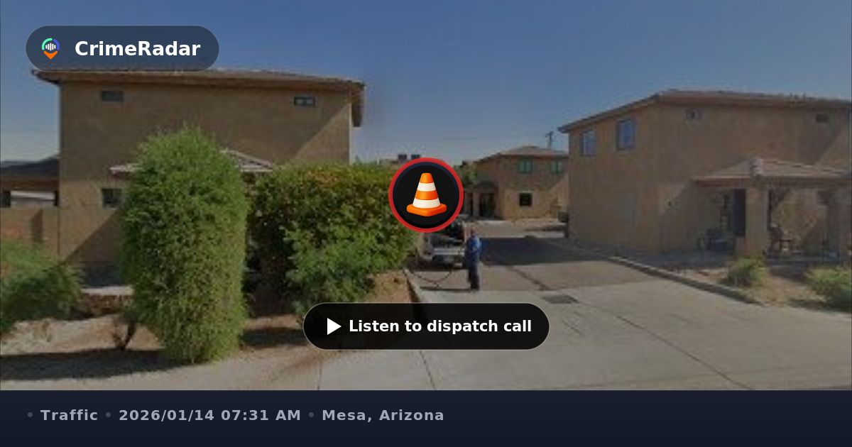 Two cars block roadway near Quality Avenue, Mesa AZ | CrimeRadar