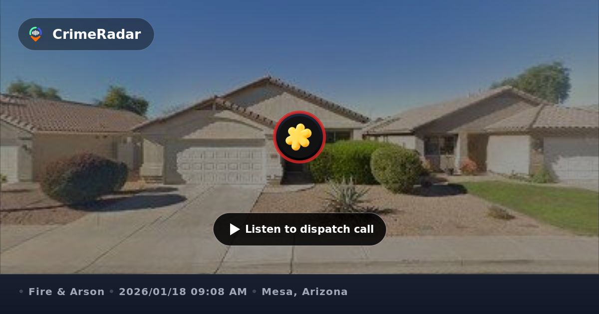 Electrical fire sparks evacuation near South Millburn, Mesa AZ | CrimeRadar