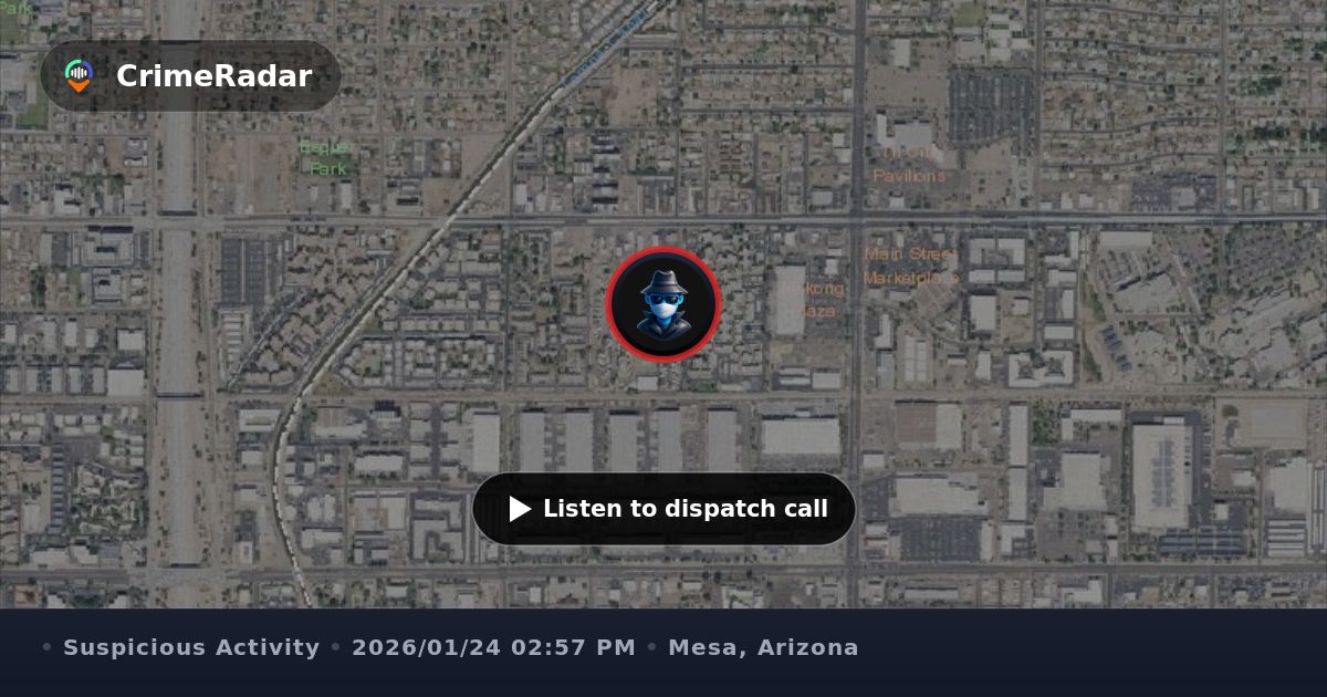 Foot chase near East Main ends with one detained, Mesa AZ | CrimeRadar
