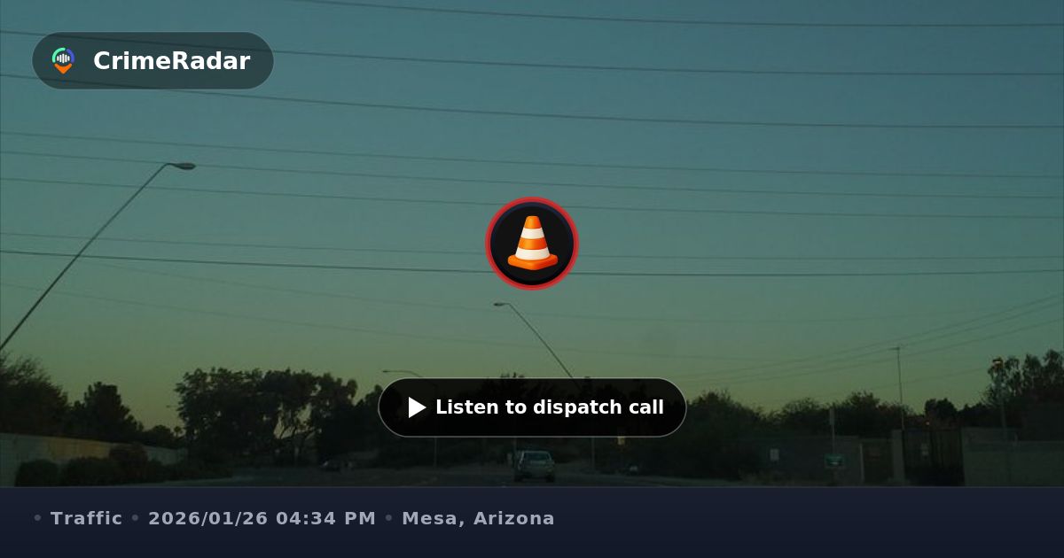 Vehicle blocking roadway near McDowell and Lehi, Mesa AZ | CrimeRadar