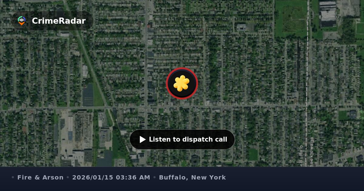 Vehicle fire near East Delavan and Roslyn, Buffalo NY | CrimeRadar