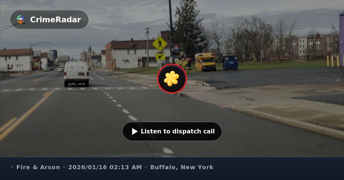 Fire crews manage blaze near Emslie and Broadway, Buffalo NY | CrimeRadar