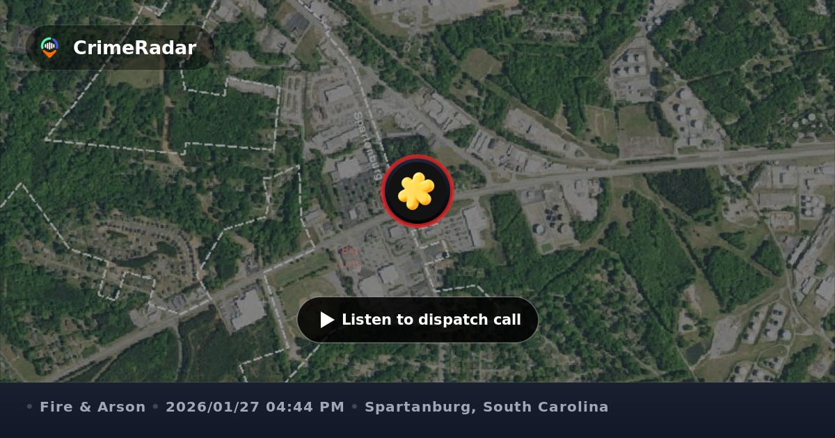 Brush fire near Southport Rd in Glendale area, Spartanburg SC | CrimeRadar