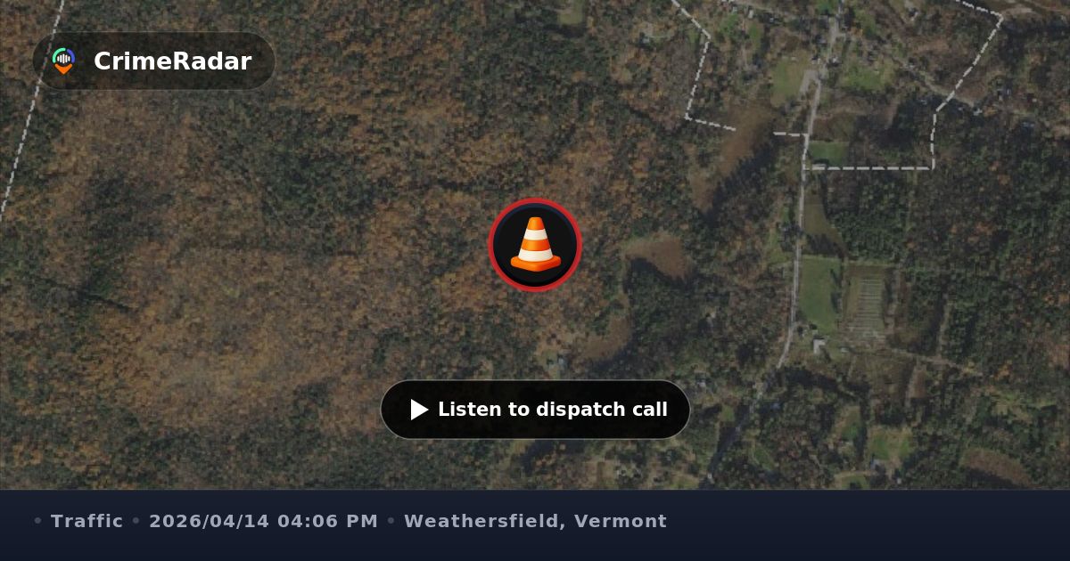 Single car crash on Route 106 near Perkinsville, Weathersfield VT ...