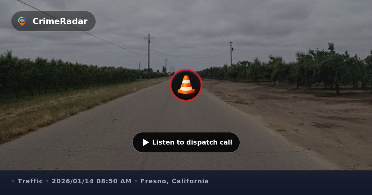 Vehicle accident near Reed and Central, Fresno County CA | CrimeRadar