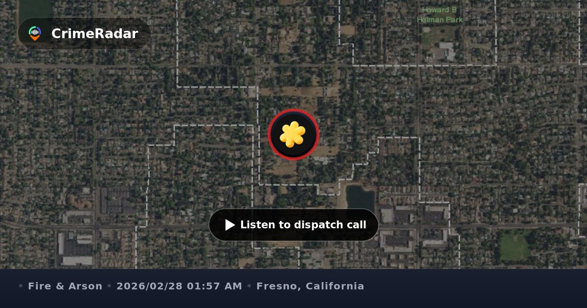 Residential fire alarm on North Van Ness, Fresno CA | CrimeRadar