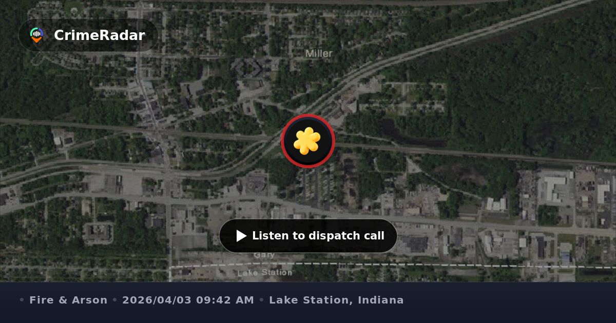 Fire odor reported with medical alarm at home, Lake Station IN | CrimeRadar