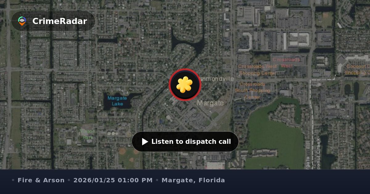 Fire crews respond to alarm at Margate business, Margate FL | CrimeRadar