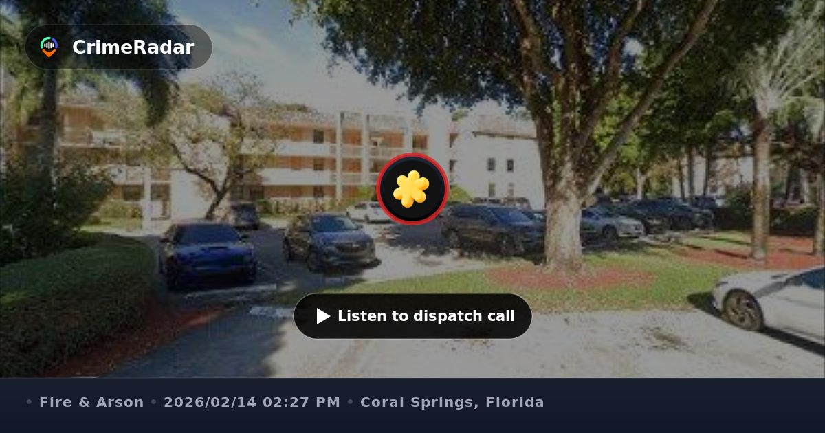Fire in first-floor apartment of commercial building, Coral Springs FL ...